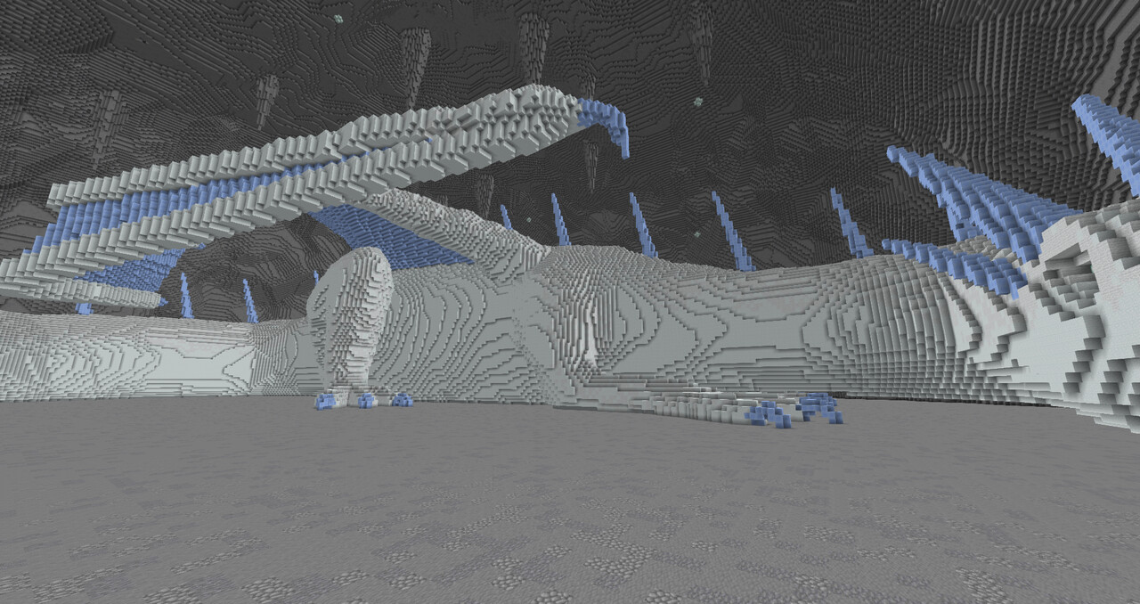Ice Dragon In Cave Minecraft Map