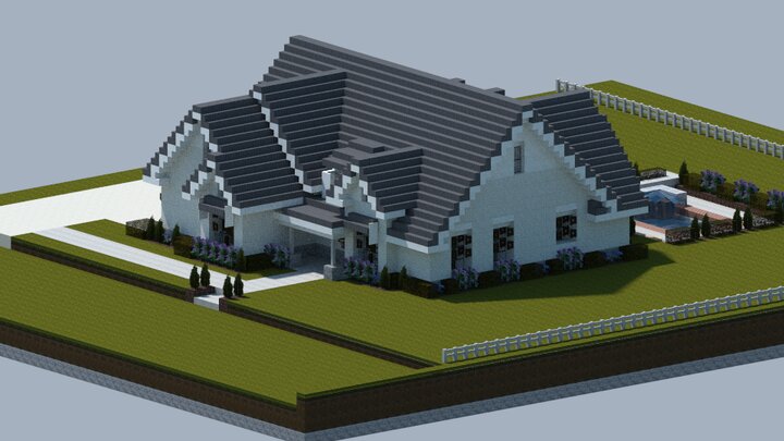 Farmhouse style home #1 [With full interior, and Download] Minecraft Map