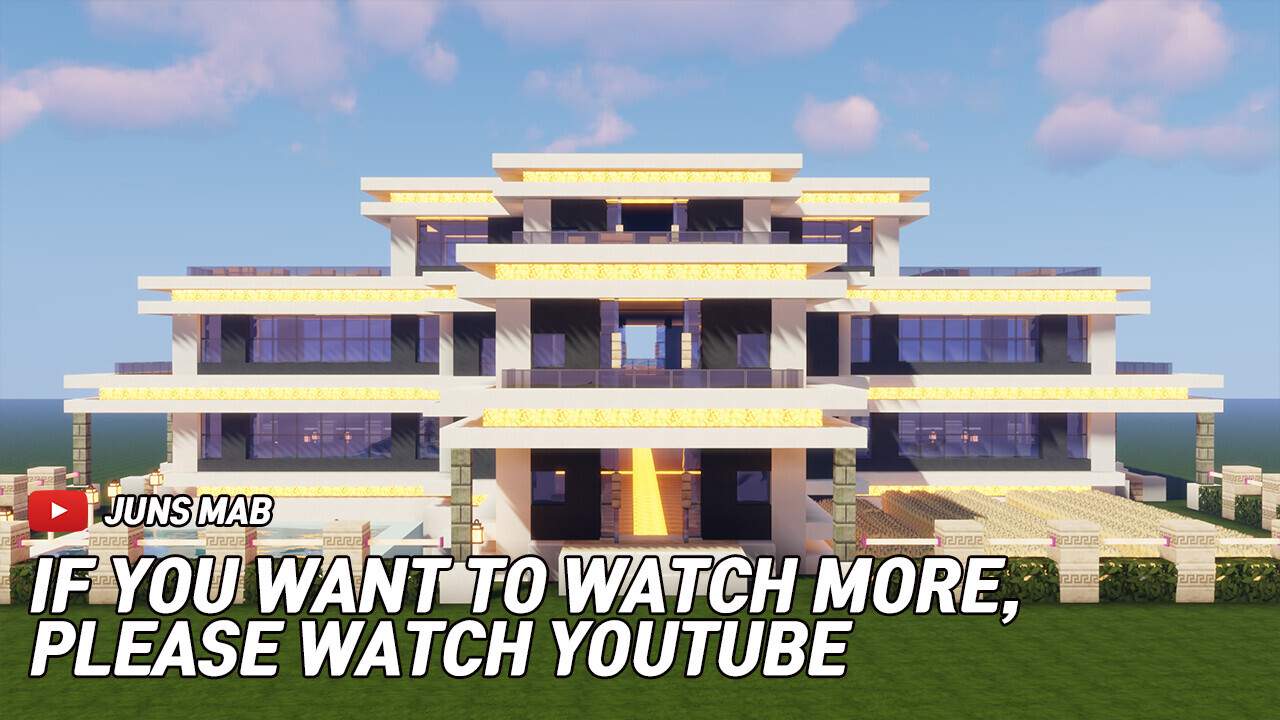 Cross Roof Modern House Minecraft Map