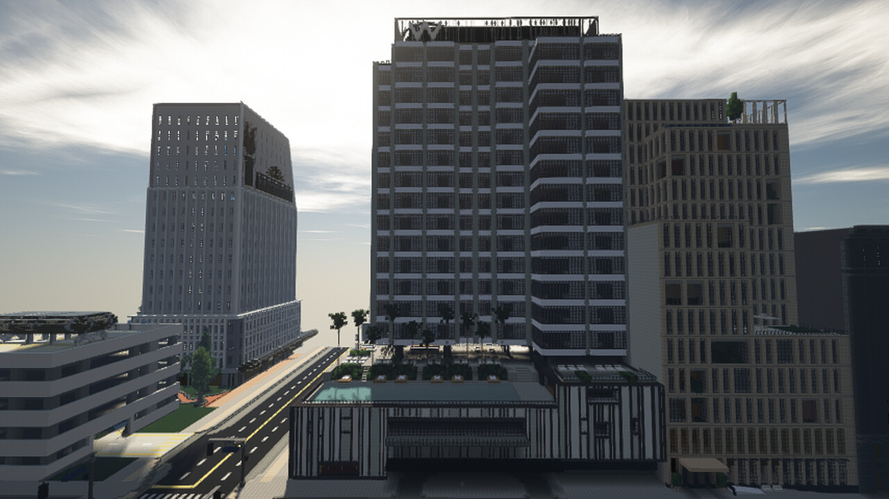 Minecraft cinematic - Modern Hotel & Resort Skyscraper Minecraft Map