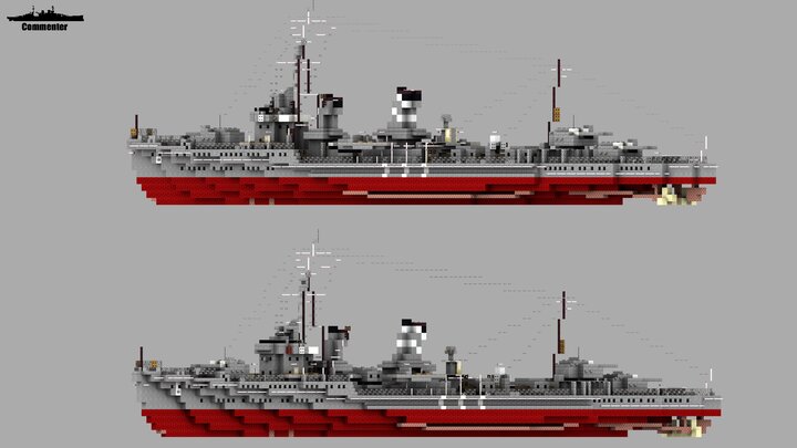 IJN Ikazuchi 1:1 Scale Fubuki/Akatsuki class Minecraft Map