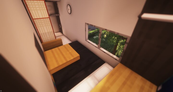 Small modern house and cafe in the corner Minecraft Map
