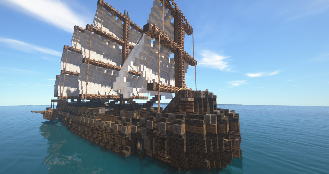 Schematic: King's Fury Warship Minecraft Map