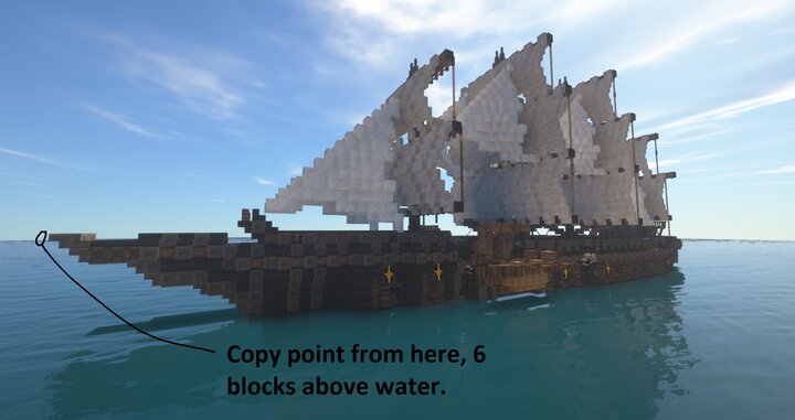 Schematic: King's Fury Warship Minecraft Map