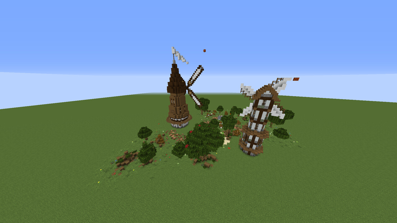 2 Windmill Schematics Minecraft Map