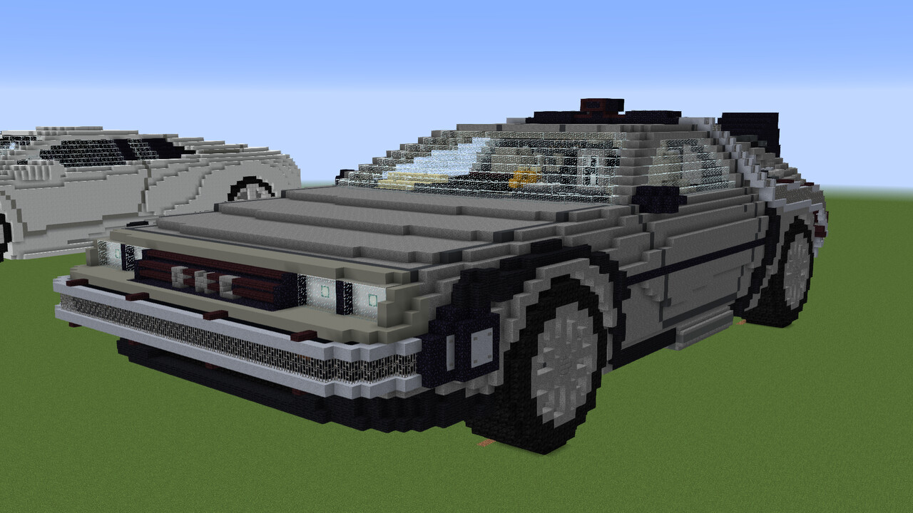 Back to the Future Delorean DMC 12 Time Machine Minecraft Map