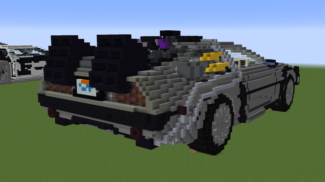 Back to the Future Delorean DMC 12 Time Machine Minecraft Map