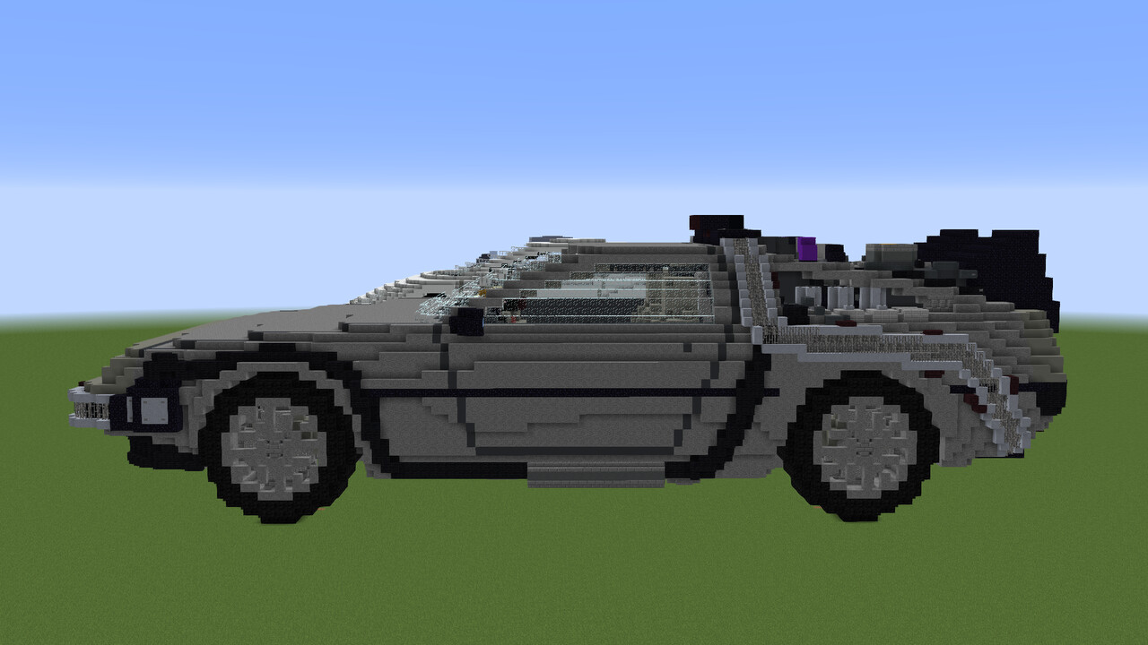 Back to the Future Delorean DMC 12 Time Machine Minecraft Map