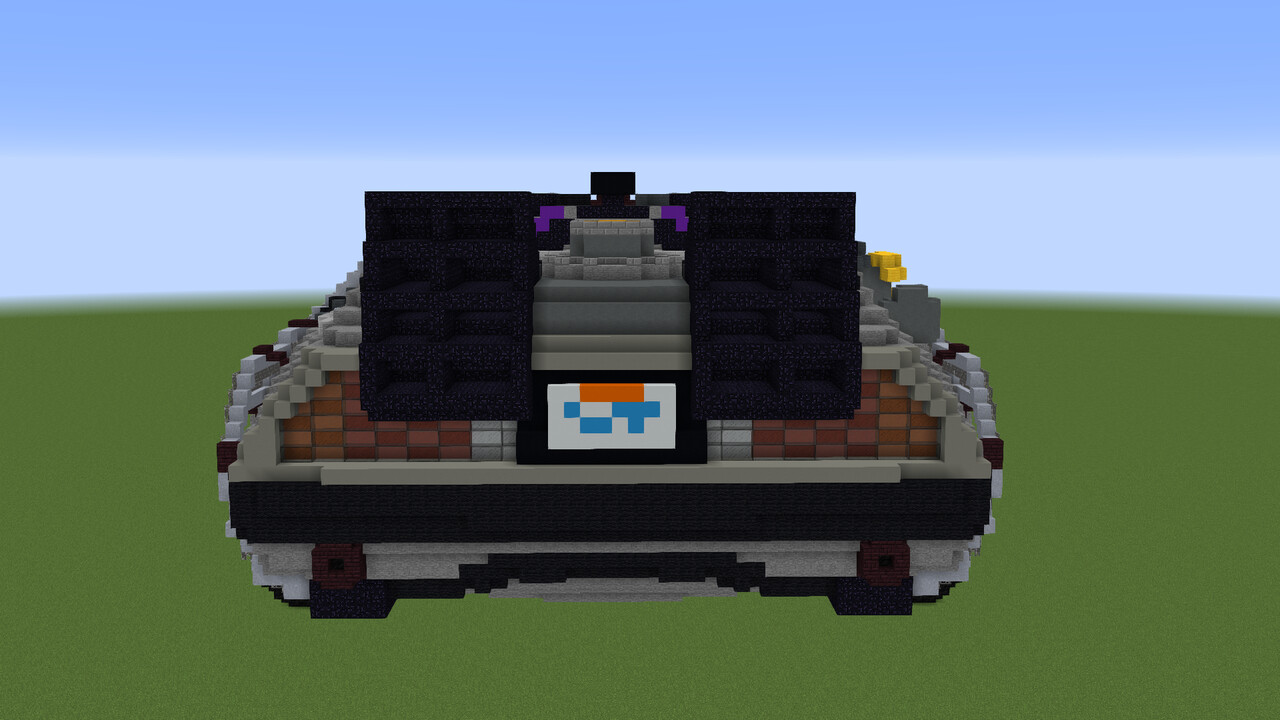 Back to the Future Delorean DMC 12 Time Machine Minecraft Map