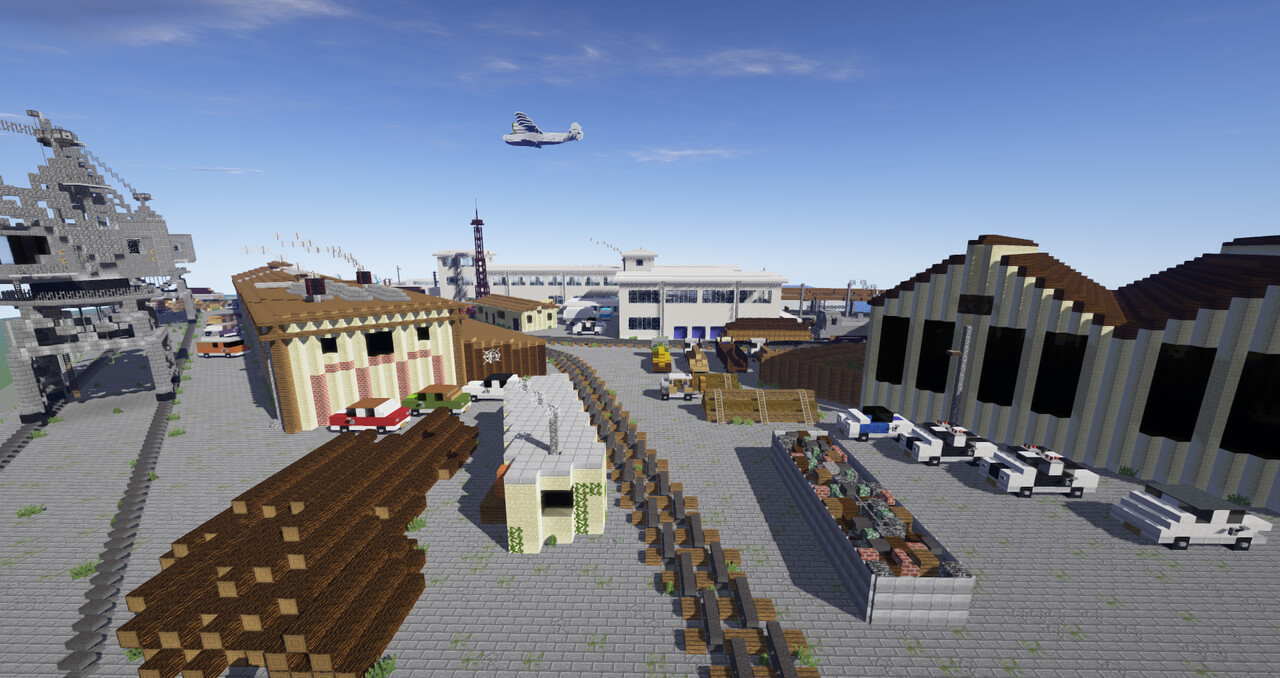 Southampton BOAC Flying Boat Terminal 1950 Diorama, 1,5:1 Minecraft Map