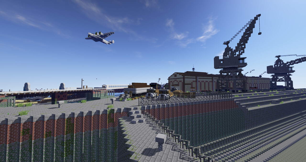 Southampton BOAC Flying Boat Terminal 1950 Diorama, 1,5:1 Minecraft Map