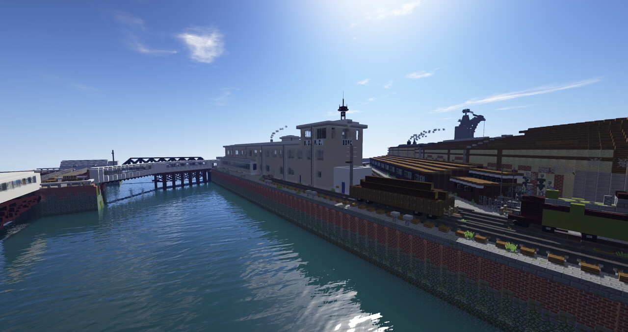 Southampton BOAC Flying Boat Terminal 1950 Diorama, 1,5:1 Minecraft Map