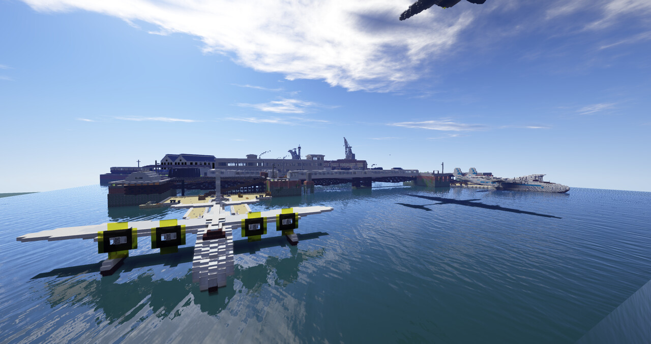 Southampton BOAC Flying Boat Terminal 1950 Diorama, 1,5:1 Minecraft Map