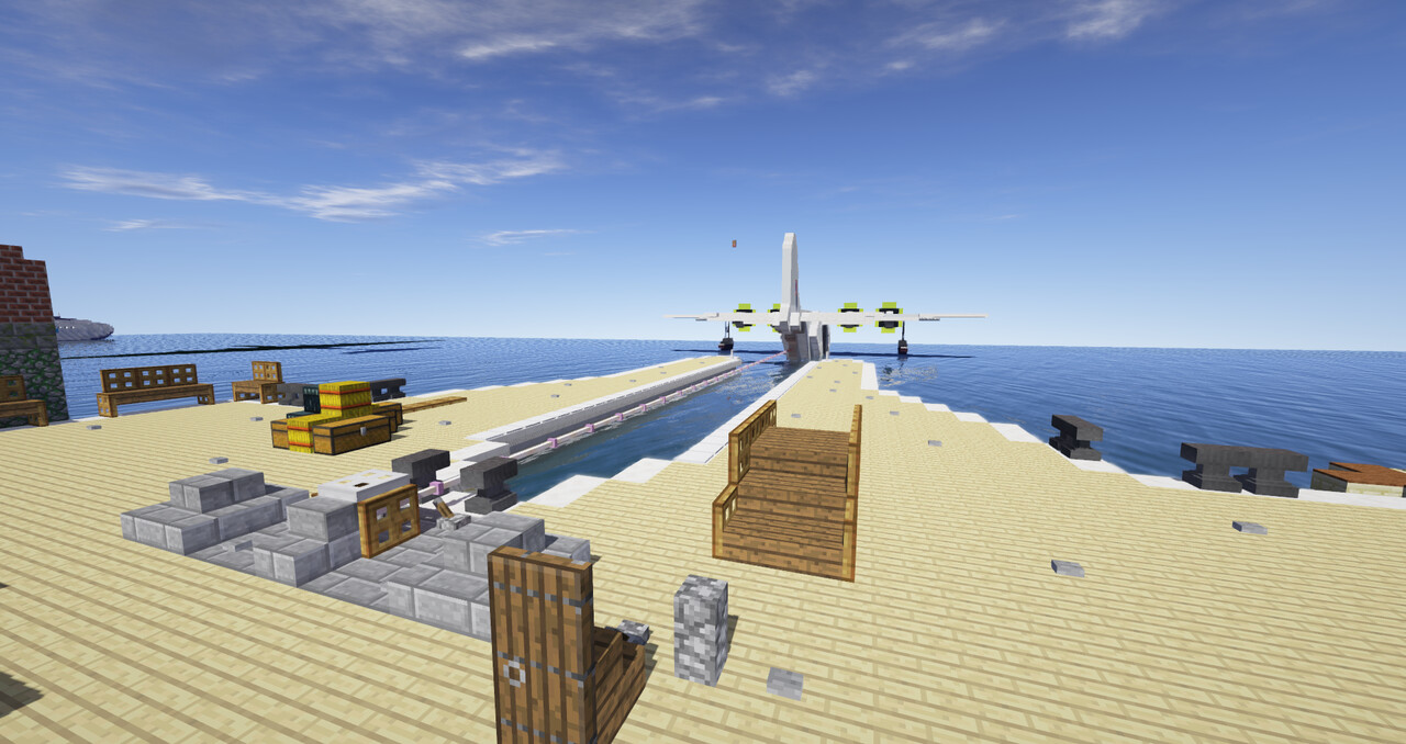 Southampton BOAC Flying Boat Terminal 1950 Diorama, 1,5:1 Minecraft Map