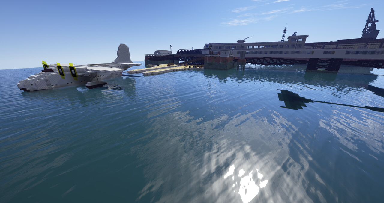 Southampton BOAC Flying Boat Terminal 1950 Diorama, 1,5:1 Minecraft Map