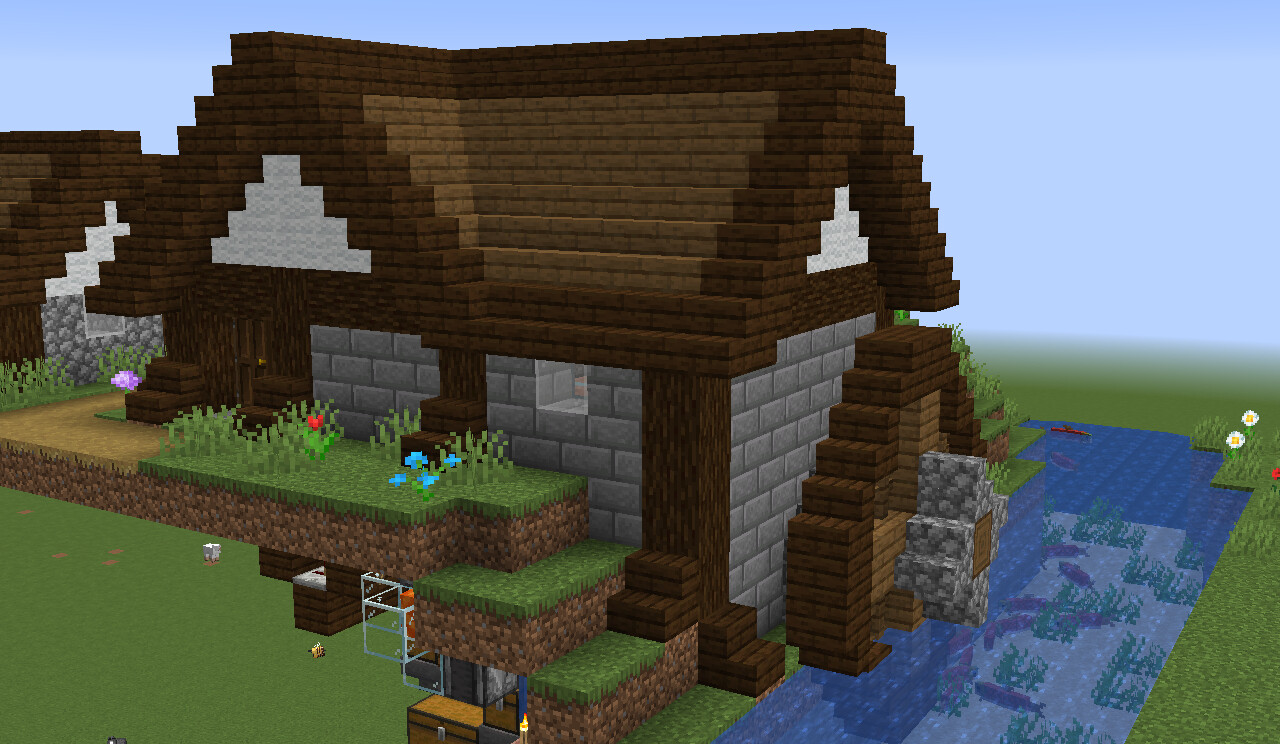 River's Edge Water Mill and Wheat Farm Minecraft Map