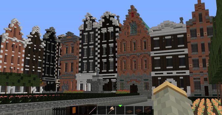 Modern take on a Woodland mansion & trad dutch rowhomes Minecraft Map