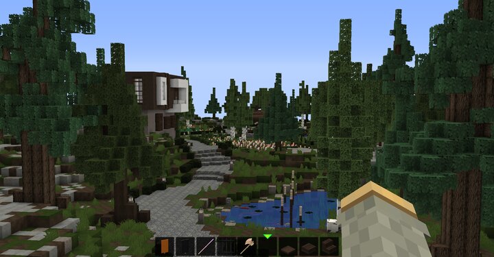 Modern take on a Woodland mansion & trad dutch rowhomes Minecraft Map