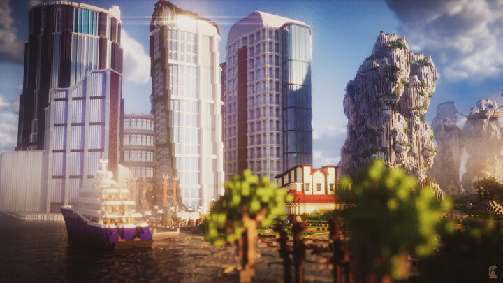 Sama - 896 x 896 Futuristic Pixelmon Battle Island Minecraft Map