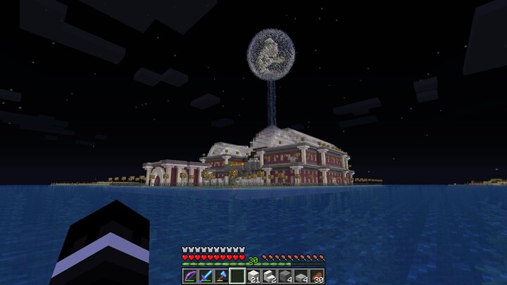 Floating Water Base Minecraft Map