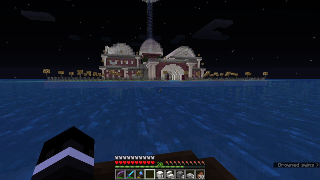 Floating Water Base Minecraft Map