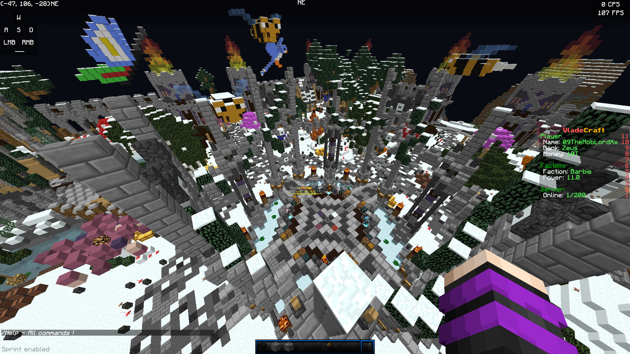 Winter Factions Spawn Minecraft Map