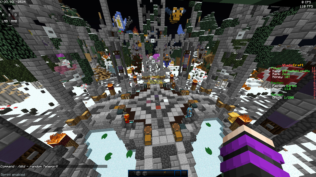 Winter Factions Spawn Minecraft Map