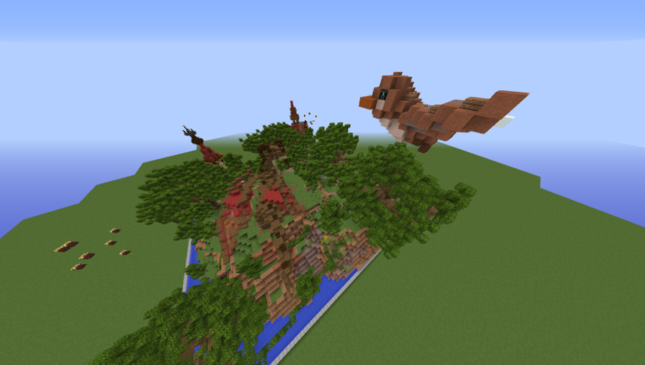 Custom BIome + Dragon and Bird | Plots - 04 Minecraft Map