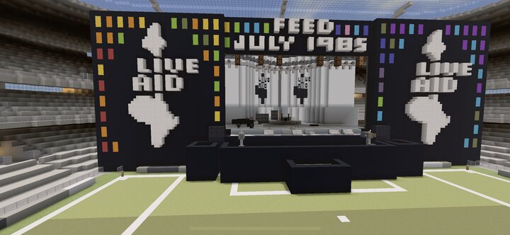 Queen - Live Aid Concert Minecraft Map
