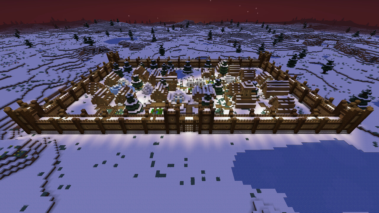 Snowy Town Minecraft Map