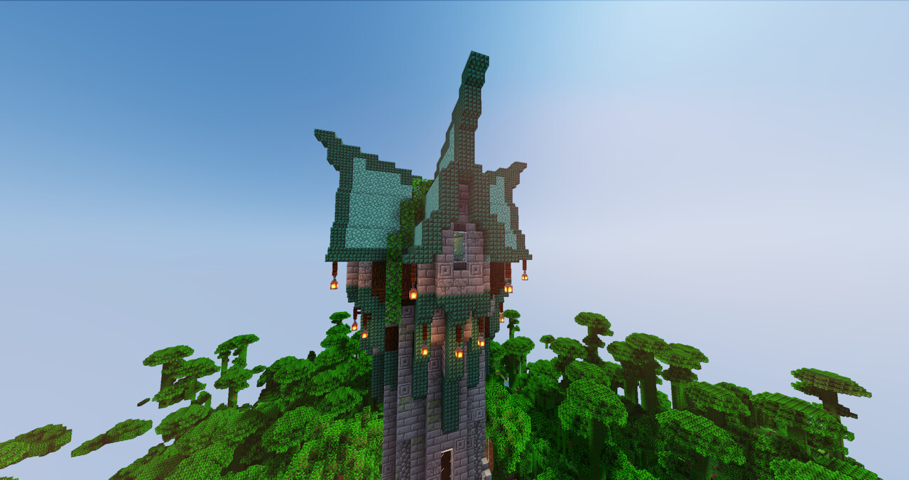 Fantasy tower on floating island Minecraft Map