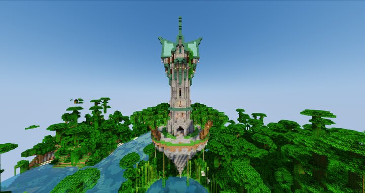 Fantasy tower on floating island Minecraft Map