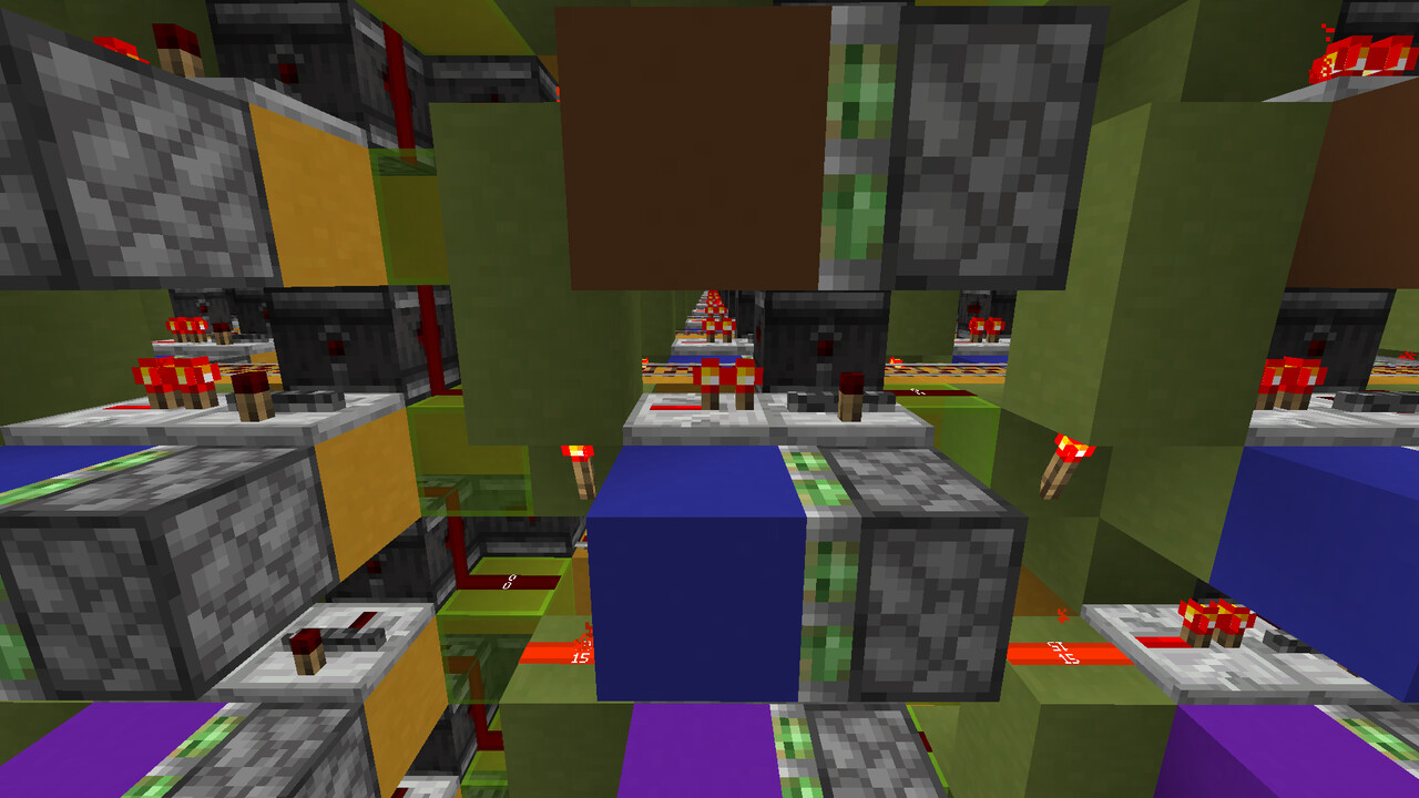 16 Colour Display 16x16 Minecraft Map