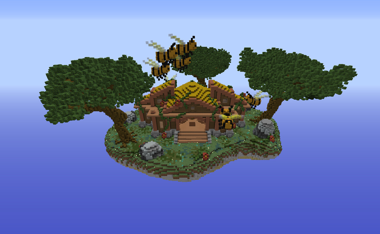 Floating Jungle Bee Spawn [125x175] Minecraft Map