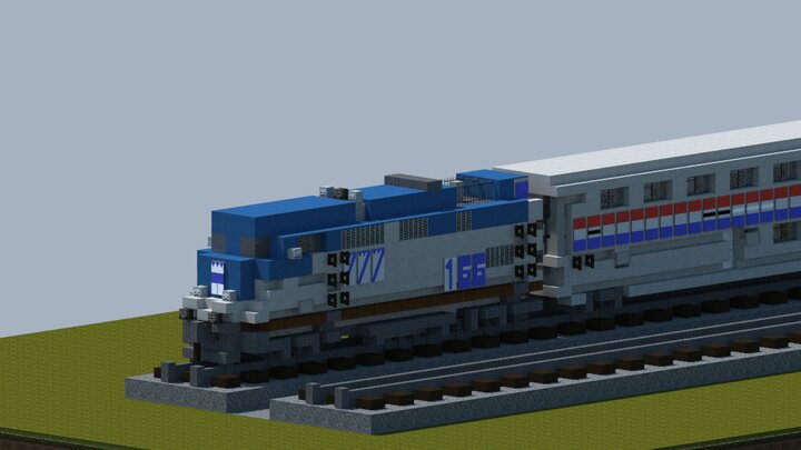 Amtrak passenger train [With full interior, and download] Minecraft Map