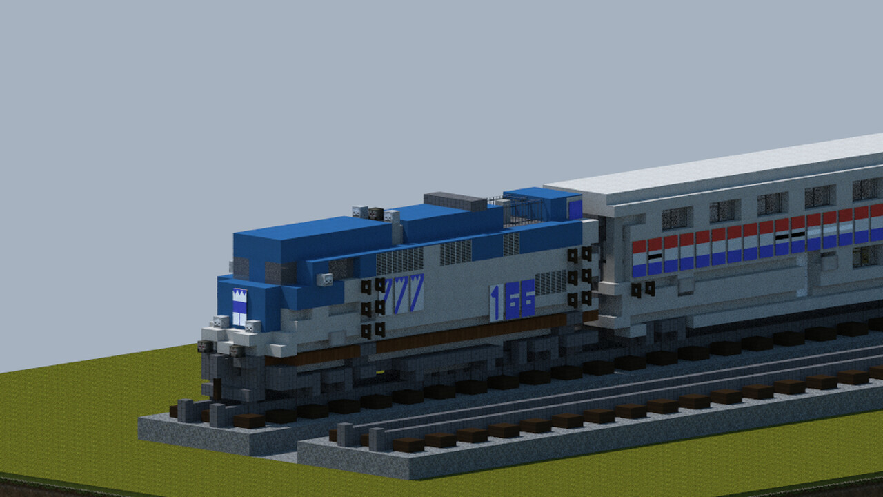 Amtrak passenger train [With full interior, and download] Minecraft Map