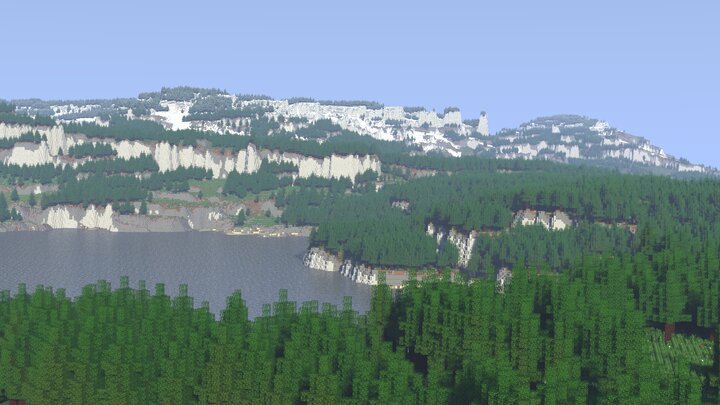 🌍 2k&4k Custom Winter Terrain - Bomrosion Minecraft Map