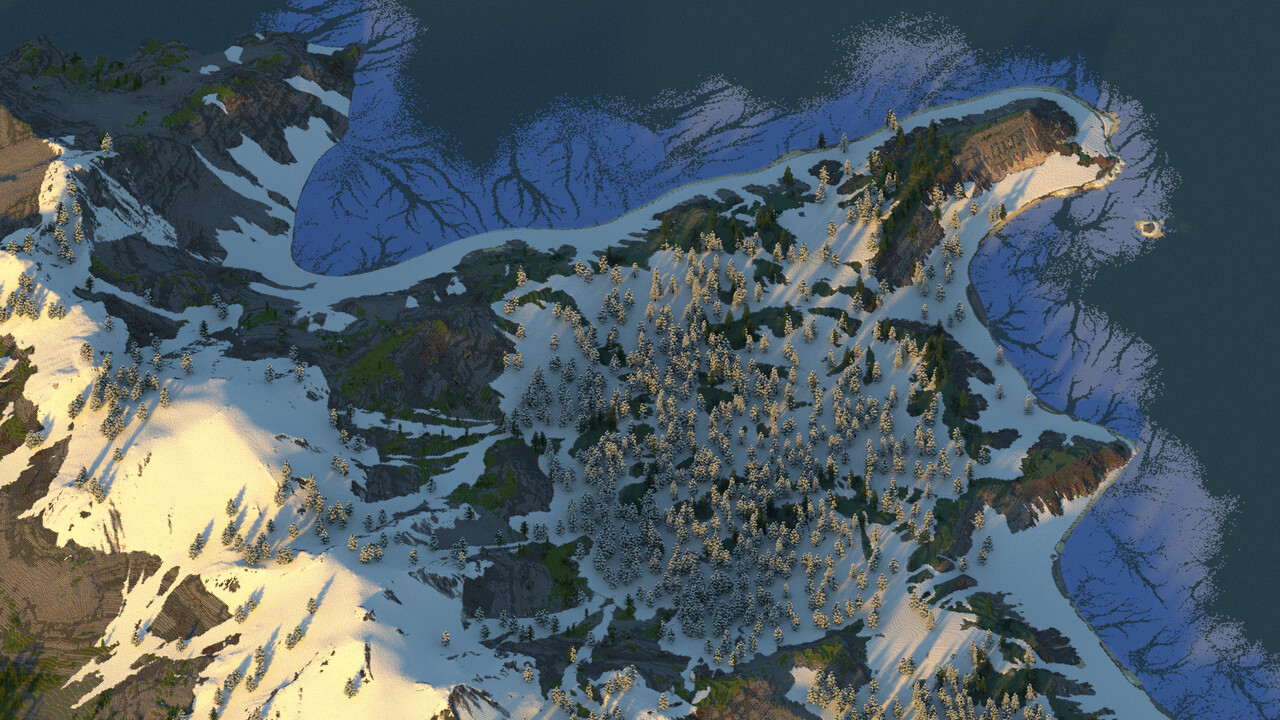 Jeneros Region - 2k by 2k Custom Terrain Minecraft Map