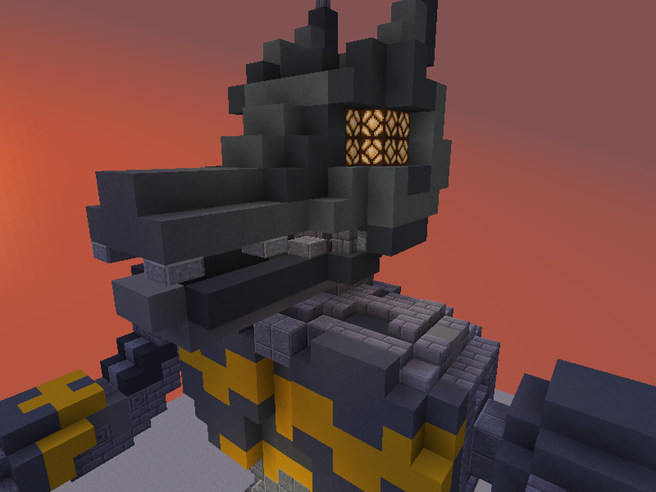 Construcción de Mechagodzilla Minecraft Map