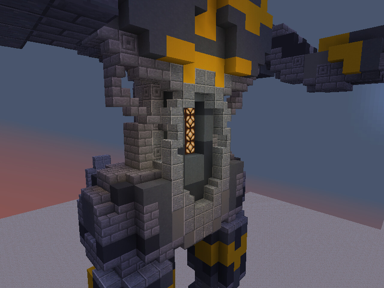 Construcción de Mechagodzilla Minecraft Map