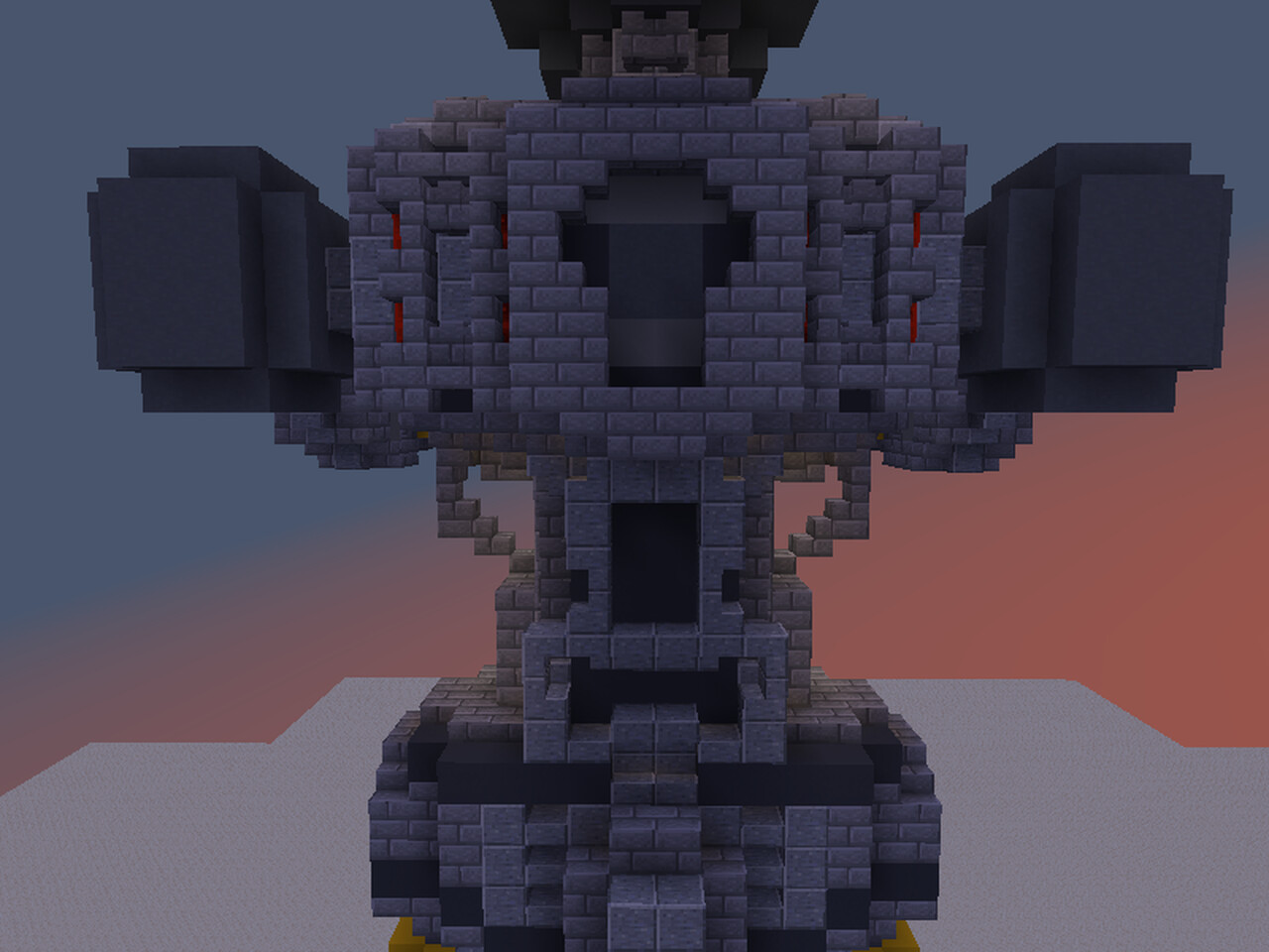 Construcción de Mechagodzilla Minecraft Map