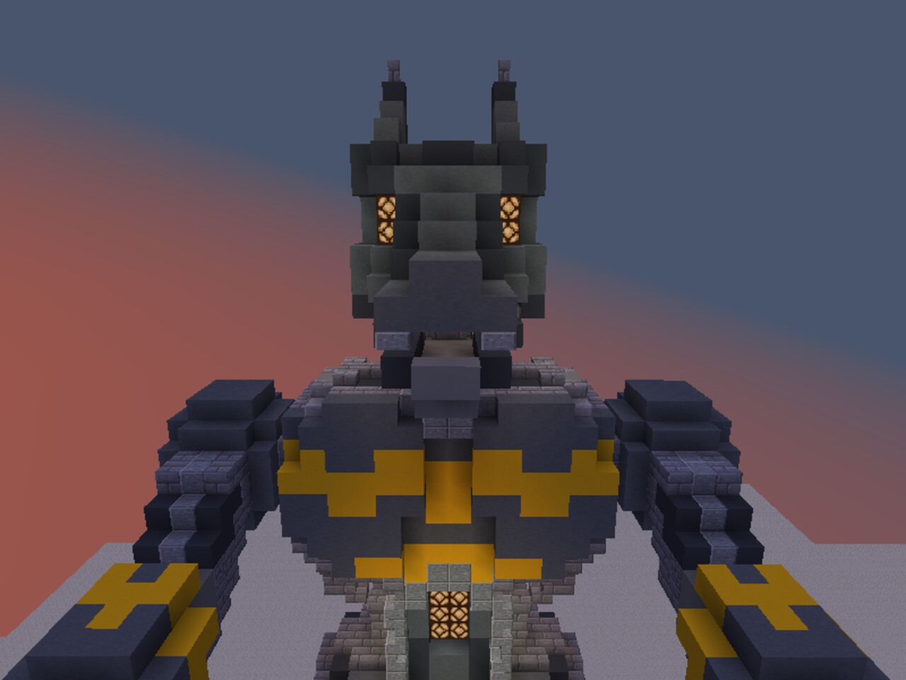 Construcción de Mechagodzilla Minecraft Map