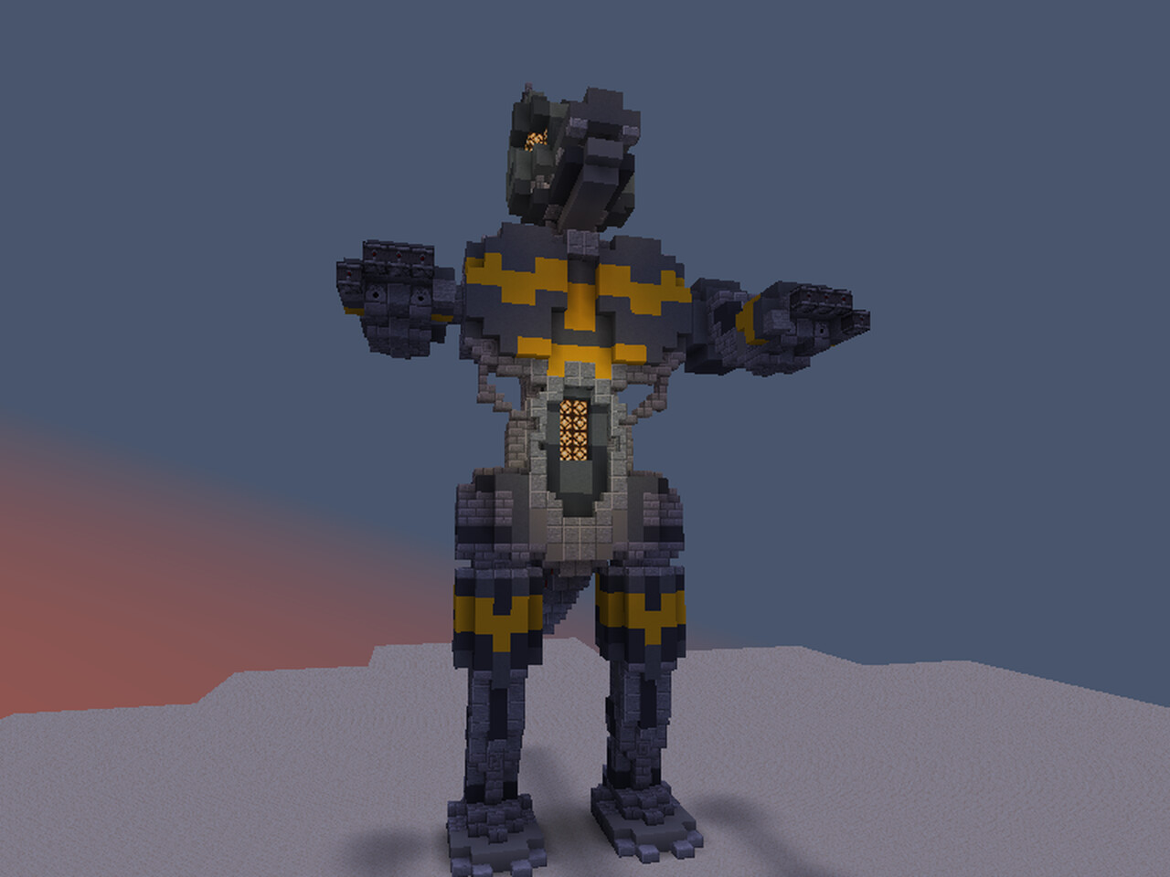 Construcción de Mechagodzilla Minecraft Map