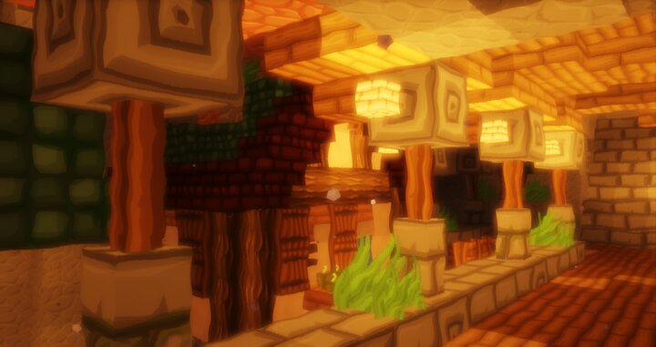 Underwater Medieval Build - Ravine Village & Medival Castle Minecraft Map