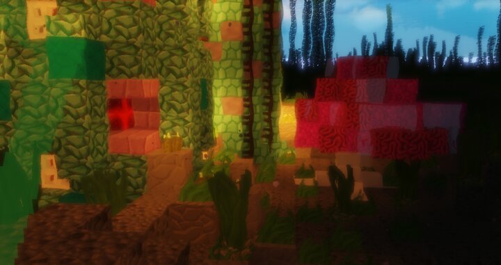 Underwater Medieval Build - Ravine Village & Medival Castle Minecraft Map