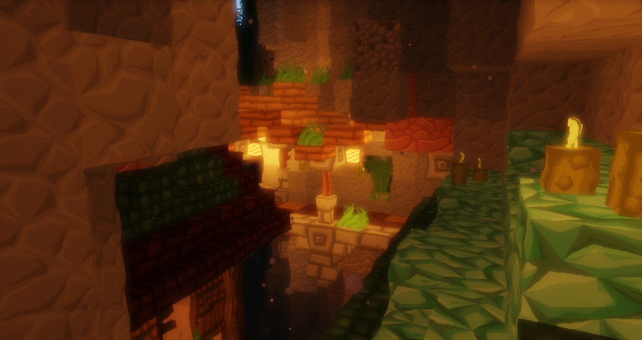 Underwater Medieval Build - Ravine Village & Medival Castle Minecraft Map
