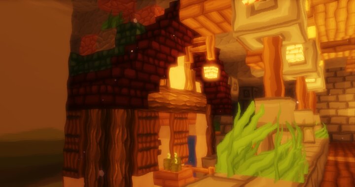 Underwater Medieval Build - Ravine Village & Medival Castle Minecraft Map