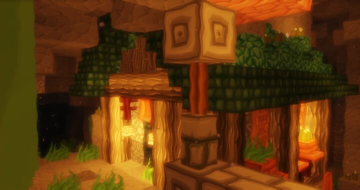 Underwater Medieval Build - Ravine Village & Medival Castle Minecraft Map