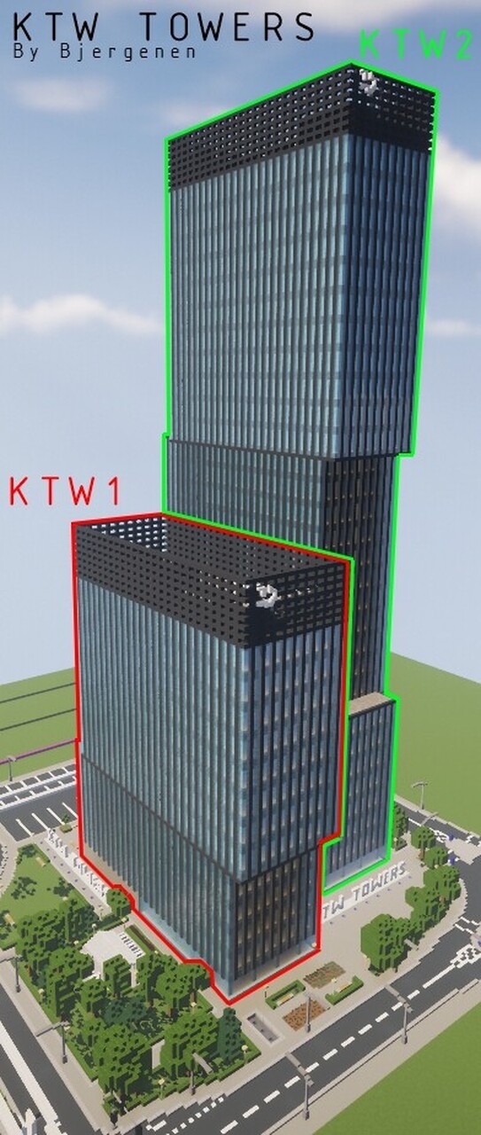 KTW Towers (Katowice, Poland) Minecraft Map