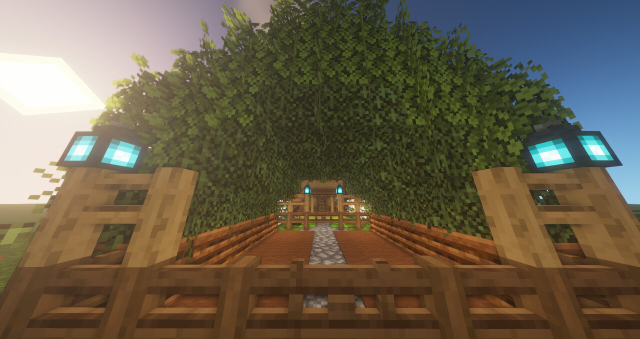 Large Spruce and Oak villager house Minecraft Map